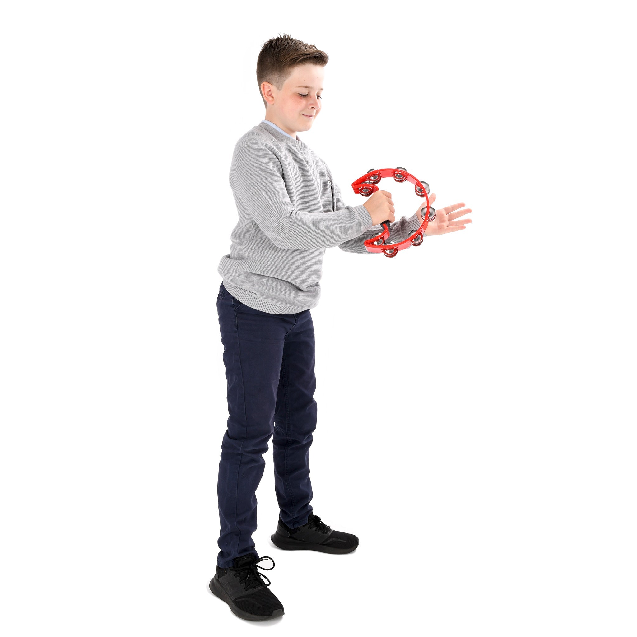 Percussion Plus cutaway tambourine – Red – EpicZebra.com