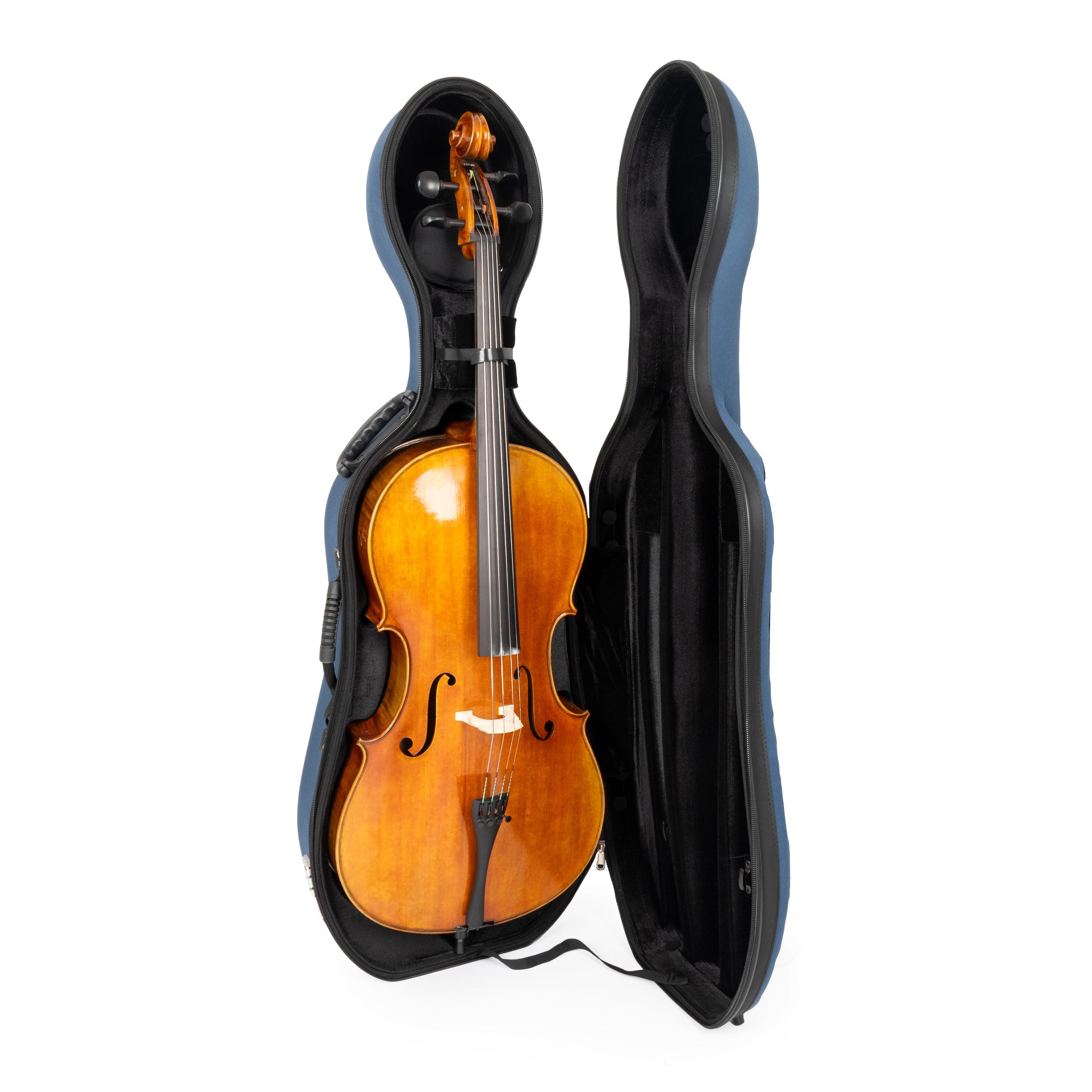 Sonix 45VC moulded cello case in blue - 3/4 size