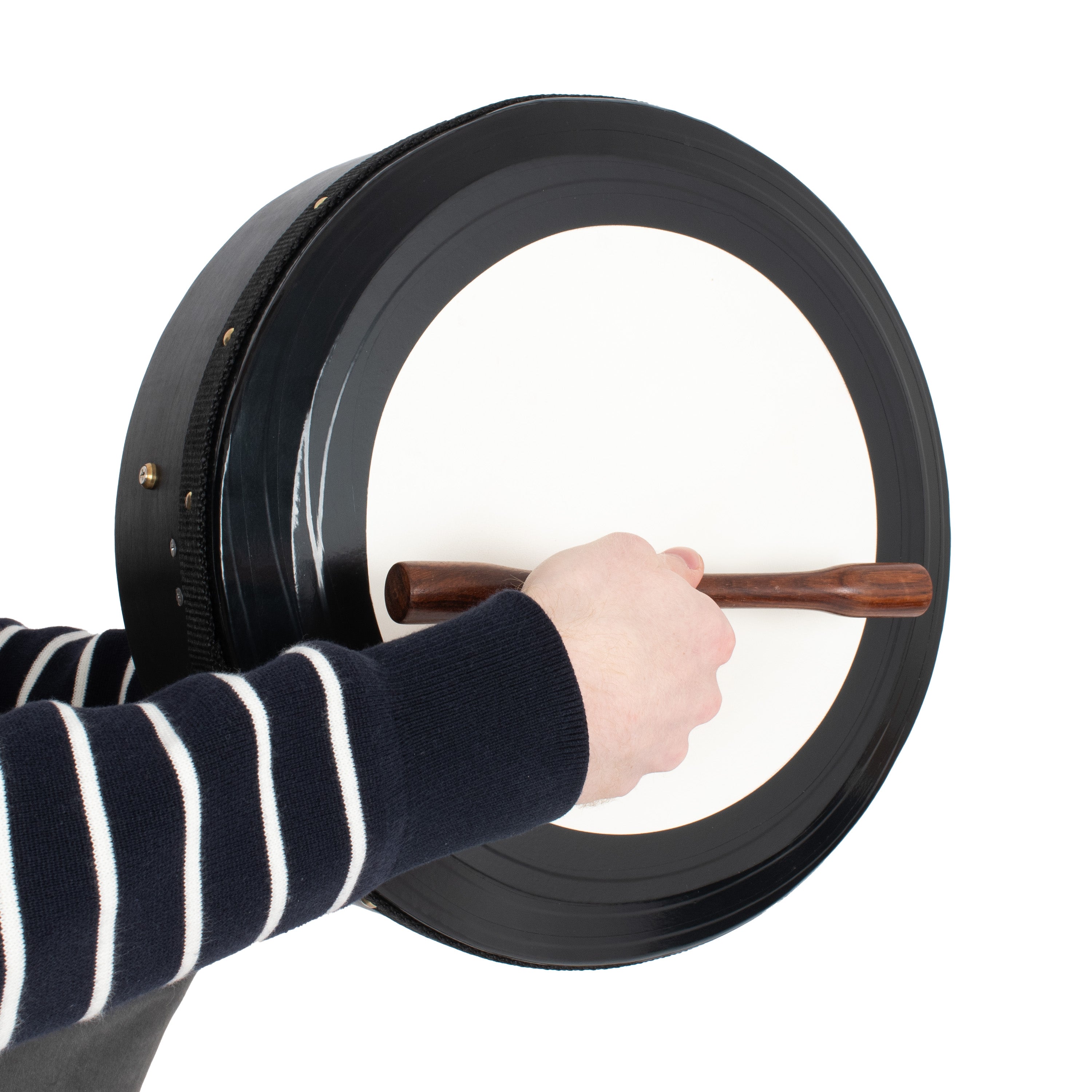 Percussion Plus black hand-tuneable bodhran with case and tippers - 14 ...