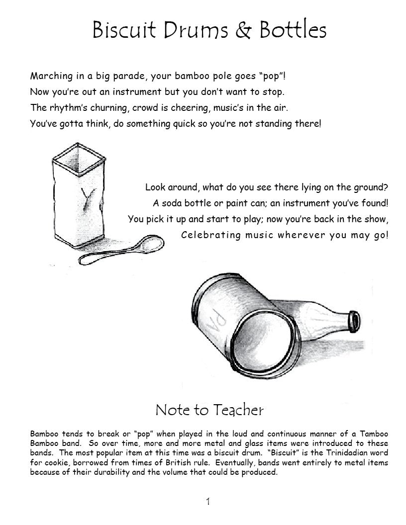 Trinidad's Musical Journey teacher's guide book for Jumbie Jam